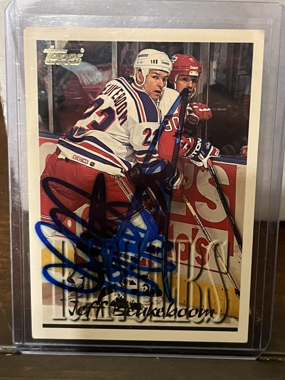Jeff Beukeboom Signed 1995-96 Topps Card Autographed Rangers | eBay