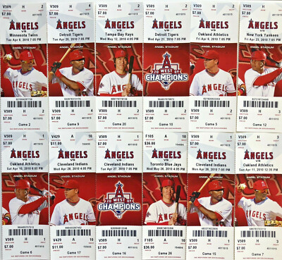 2010-2011-2012-2013 Los Angeles Angels Season Ticket Stubs - Mint! Free ...