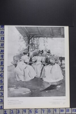 1897 ILLUSTRATOR ART ALICE STEPHENS FASHION LADY HAT DRESS VINTAGE ...