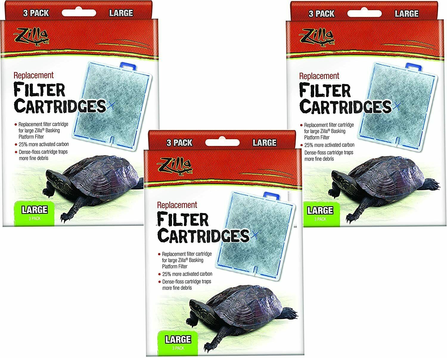 9-Count Zilla Basking Platform Replacement Filter Cartridges. (3 ...