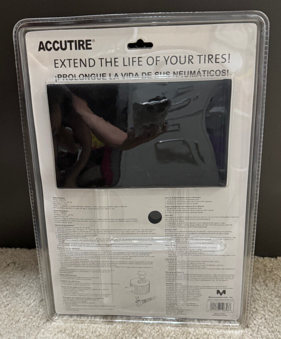 Accutire Heavy Duty Digital Truck Gauge w/ Bleed, Flashlight, LCD ...