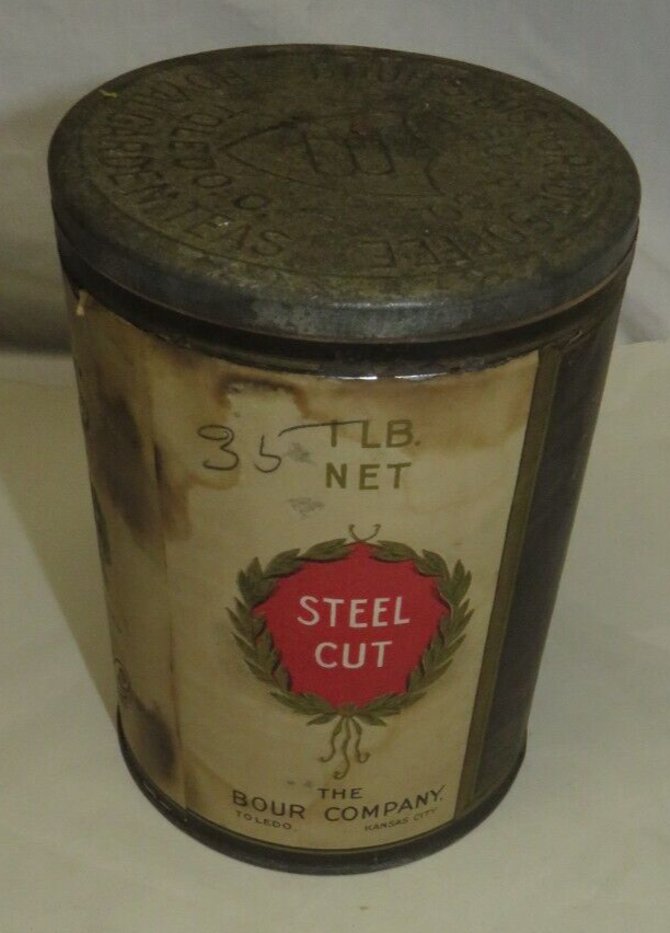 CONQUEROR COFFEE 1LB TIN Rare Antique Paper Label Bour's Company | eBay