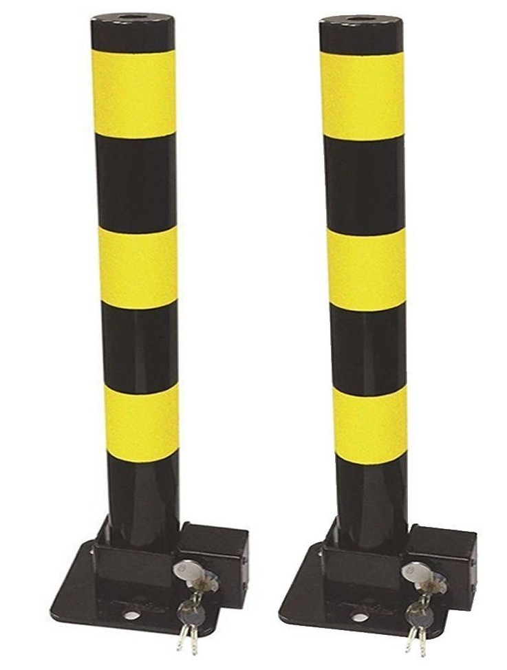 2 Streetwize Folding Robust Security Parking Post Driveway Bollard ...