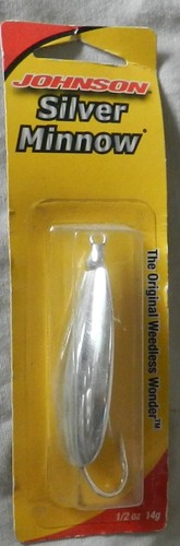 Johnson Silver Minnow Weedless Wonder Spoon 2-1/2 Inch 1/2 Oz Silver ...