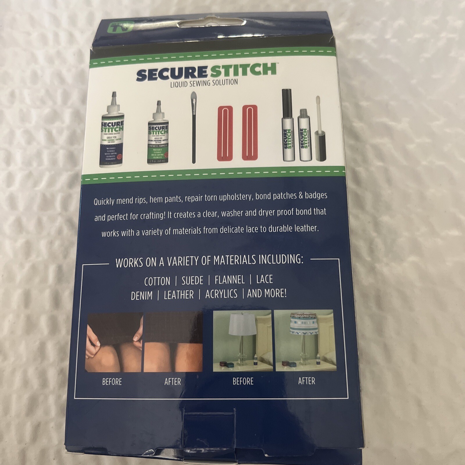 Secure+Stitch+Liquid+Sewing+Solution+Kit+Fabric+Glue+Quickly+Mends+7+PC ...