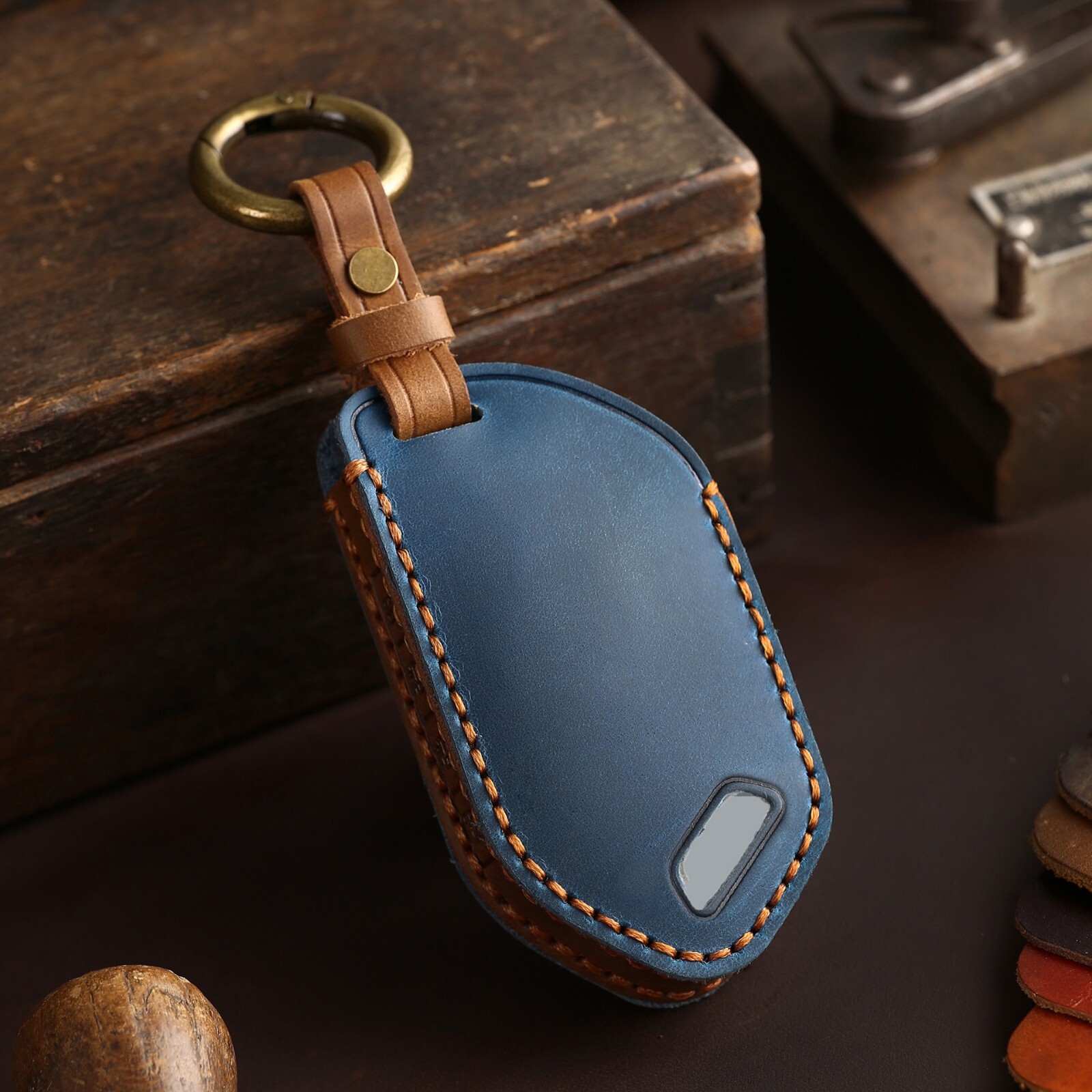 8Buttons Leather Car Key Fob Cover Case For Kia EV9 Picanto GT Line ...