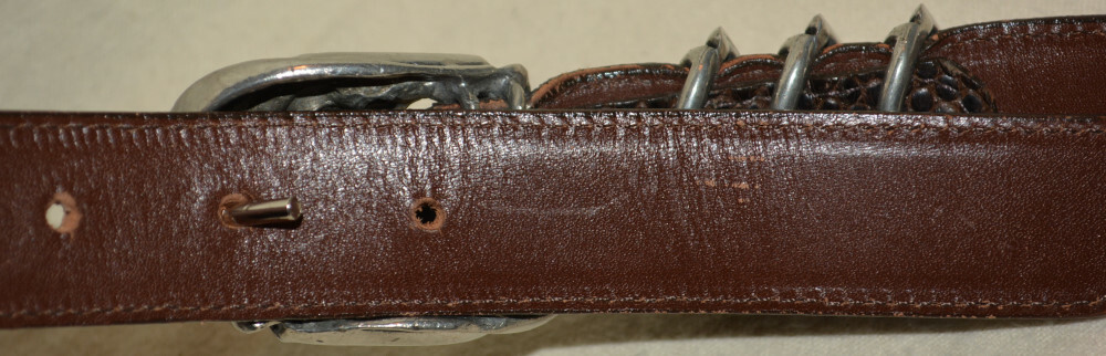 Connie Bates For Fahrenheit Belt Buckle lizard skin Belt Modernist | eBay