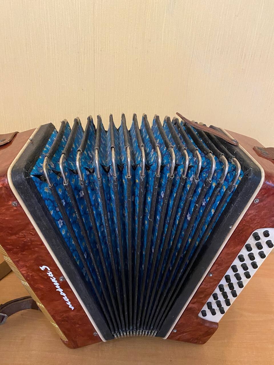 Garmoshka Button Accordion Marichka 3 Vintage GARMON HARMONICA | eBay