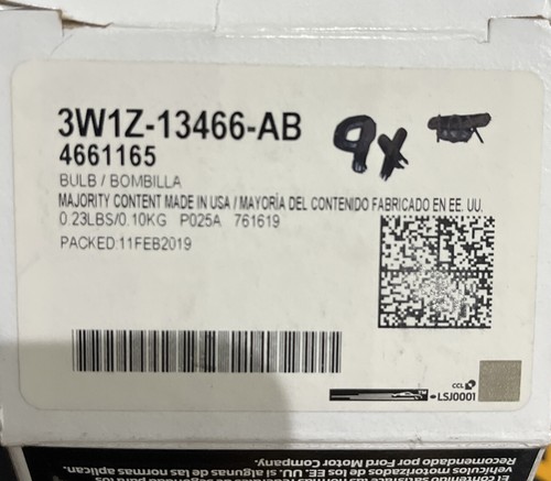 Genuine Ford Bulbs (9x) 3W1Z-13466-AB | eBay