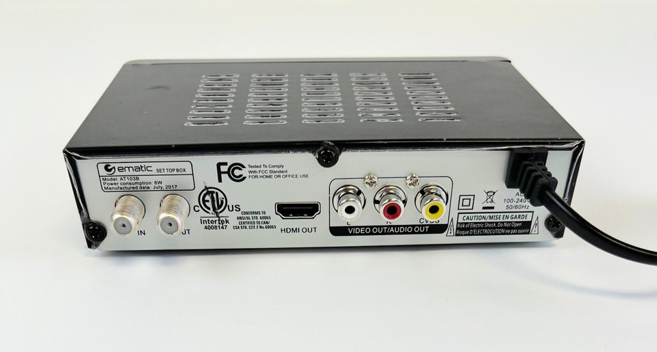 Digital Converter Box w/ Recording, Playback, Parental Control Ematic ...