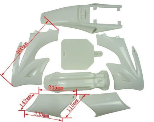 7pcs Plastics Body Fender Kit Cover Set Fit 110 125cc Pit Dirt Bike ...