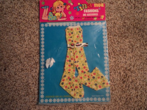 Vintage Barbie Sized Tina Mod Doll Clothing Jumpsuit White Shoes Hong ...