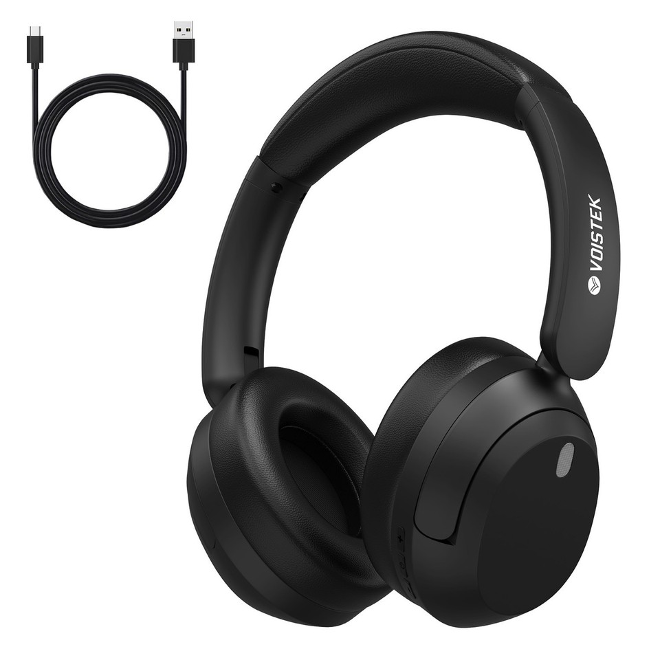 Voistek Over-ear Headphone Foldable Active Noise Cancelling Bluetooth ...