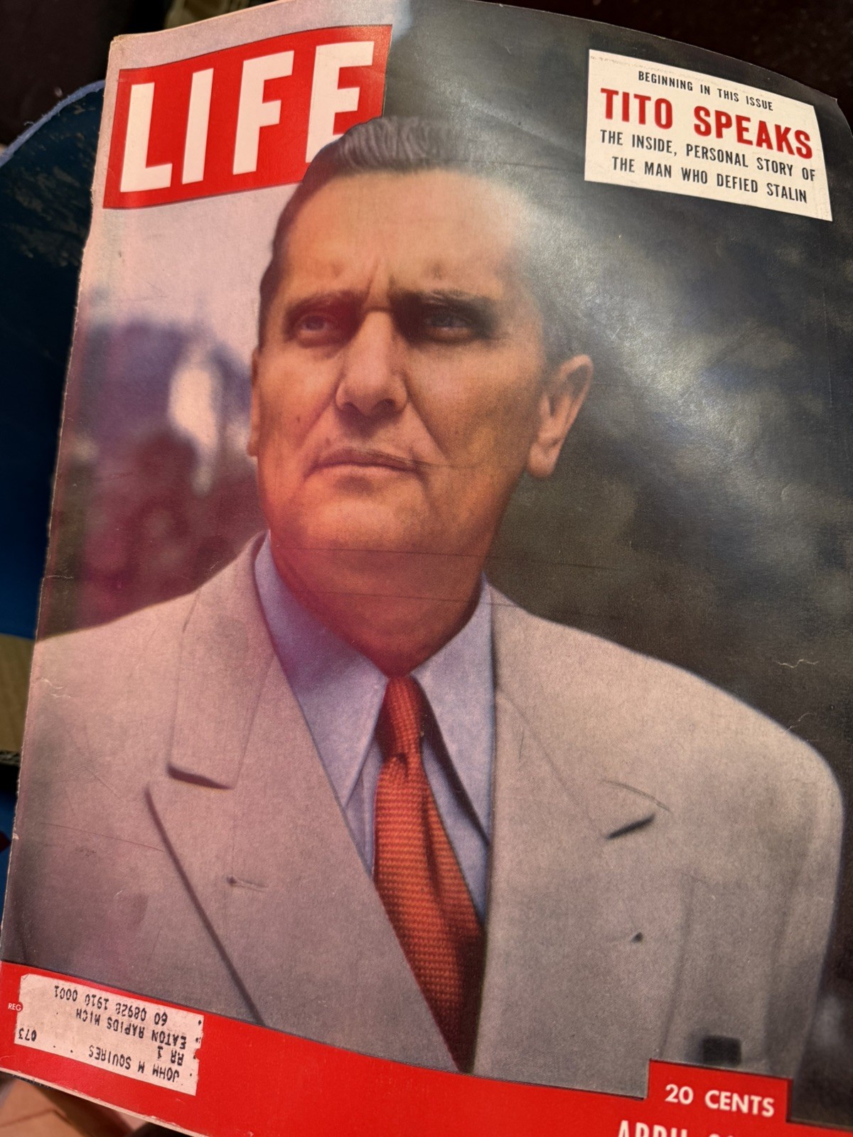 Life Magazine April 21, 1952 Tito Speaks: Part I, by Josip Broz–Tito ...