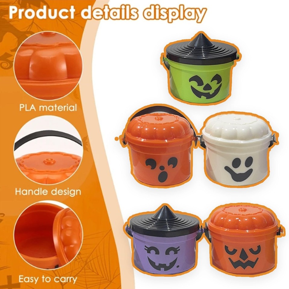 Spooky Mini Boo Bucket Figurines, Mini Boo Halloween Candy Bowl, Trick ...