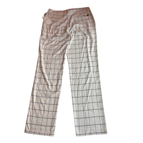 NWT STUDENTS GOLF Tailored Trousers Pants Ivory Black Check 34 x 32 ...