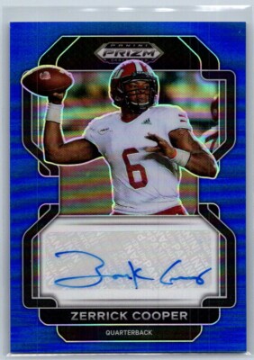 Zerrick Cooper 2022 Panini Prizm Draft Picks RC Blue Autograph Rookie ...