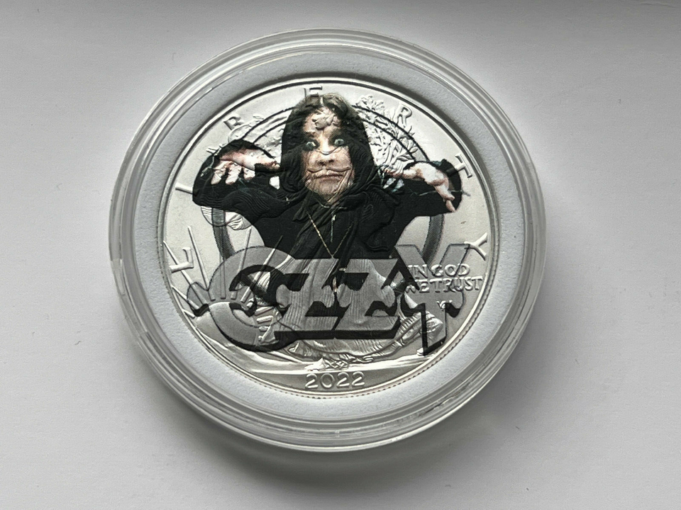 Ozzy Osbourne American Silver Eagle 1oz. Limited Edition .999 Silver ...