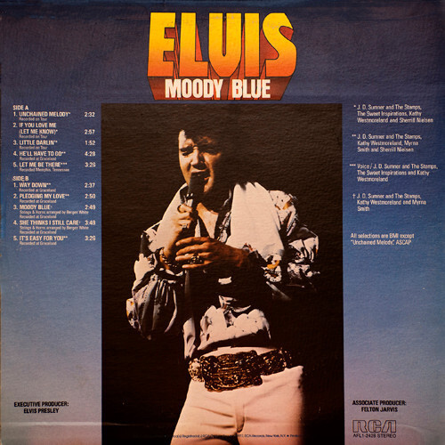 Elvis Presley - Moody Blue - RCA Victor - AFL1-2428 - LP, Album, Blu 906450801 | eBay