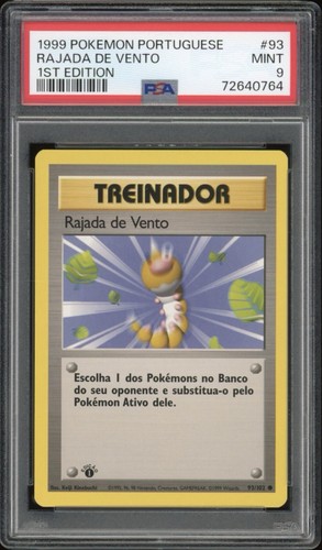 1999 Pokemon PORTUGUESE 1st Edition Base Set Windburst 93/102 PSA 9 ...