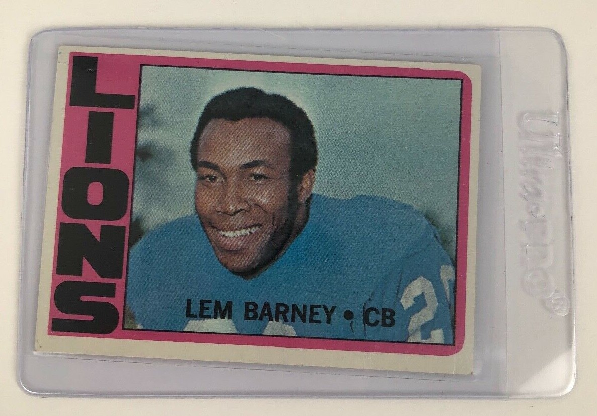 1972 Topps #42 Lem Barney Detroit Lions Football Card | eBay