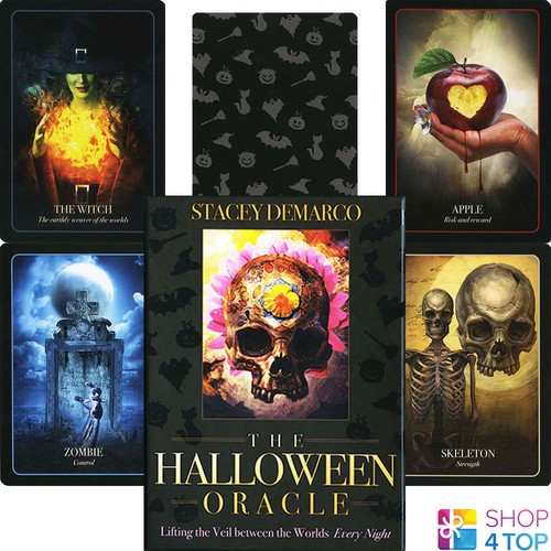 THE HALLOWEEN ORACLE DECK CARDS STACEY DEMARCO ESOTERIC TELLING BLUE ...