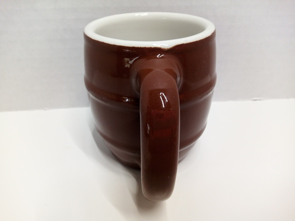 Hall Pottery #536 Brown Barrel Coffee Mug Made in USA Vintage | eBay