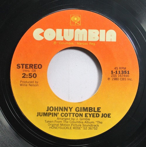 Country 45 Johnny Gimble/Willie Nelson - Jumpin' Cotton Eyed Joe / On ...