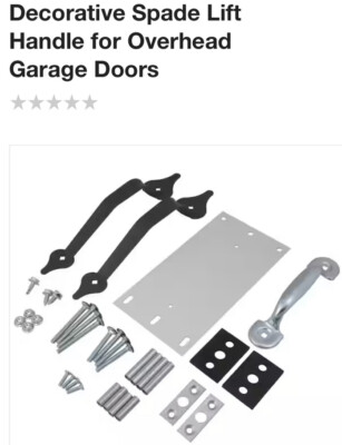Clopay Decorative Spade Lift 3 Handles Set W/ Screw Hardware Garage ...