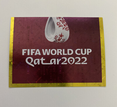 Panini World Cup Qatar 22, Official Logo, FWC 7, GOLD Sticker Exclusive ...