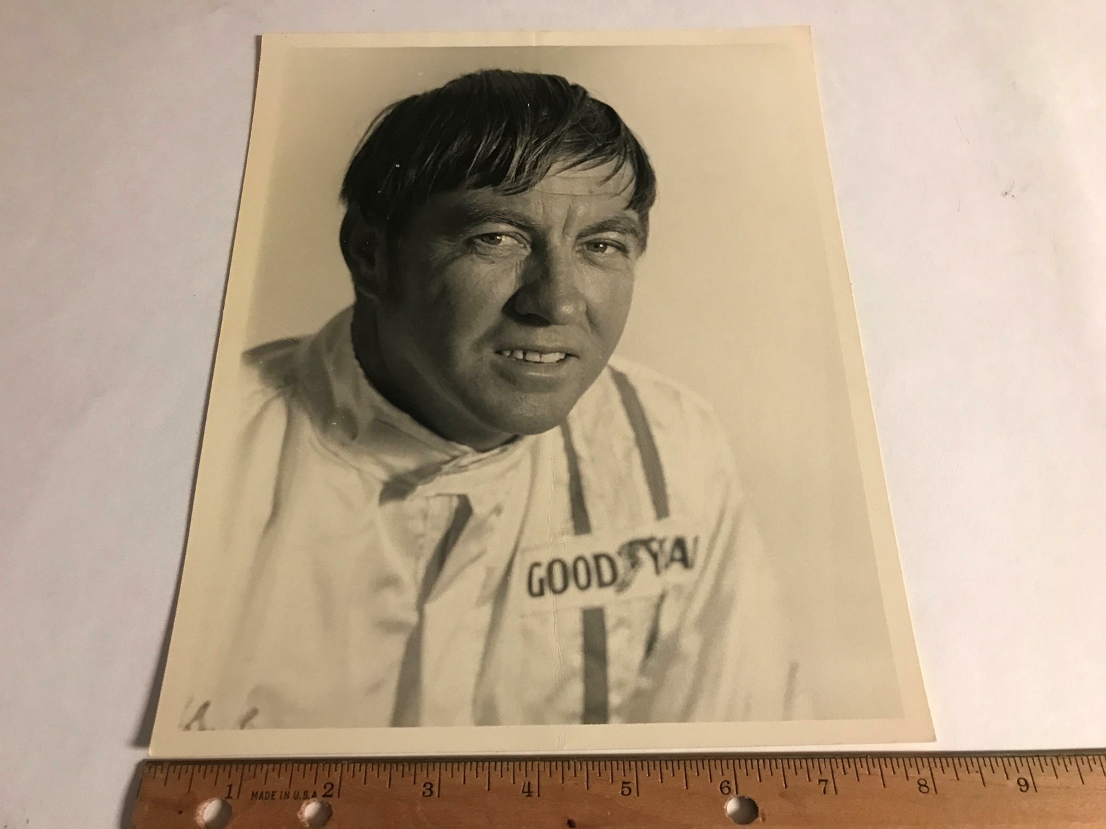 Vtg BOBBY ISAAC Good-Year NASCAR racing Original B&W Promo headshot ...
