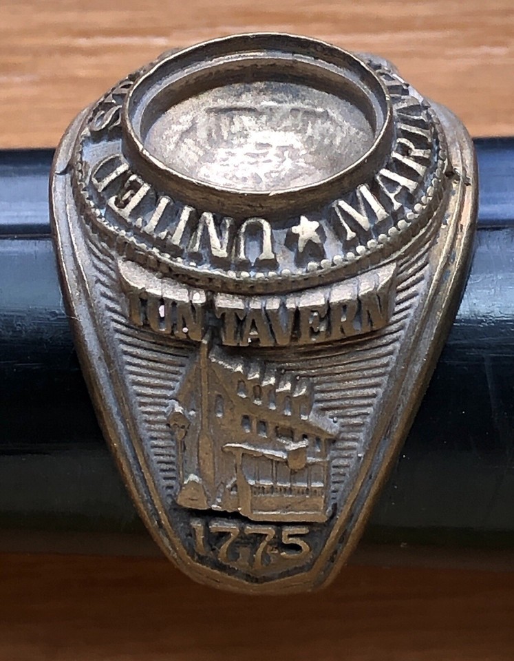 Vintage Brass Ring for US Marine, USMC Veteran, USMC Ring, Iwo Jima ...