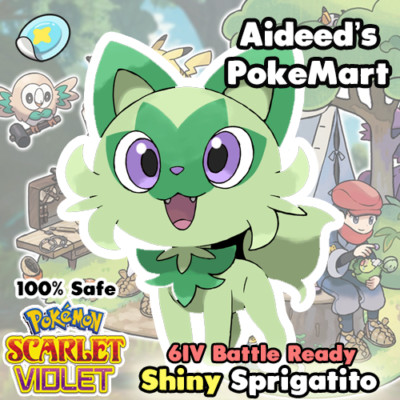 Shiny Sprigatito 6IV Battle Ready Pokemon Scarlet & Violet 🚀Fast 🚀 | eBay