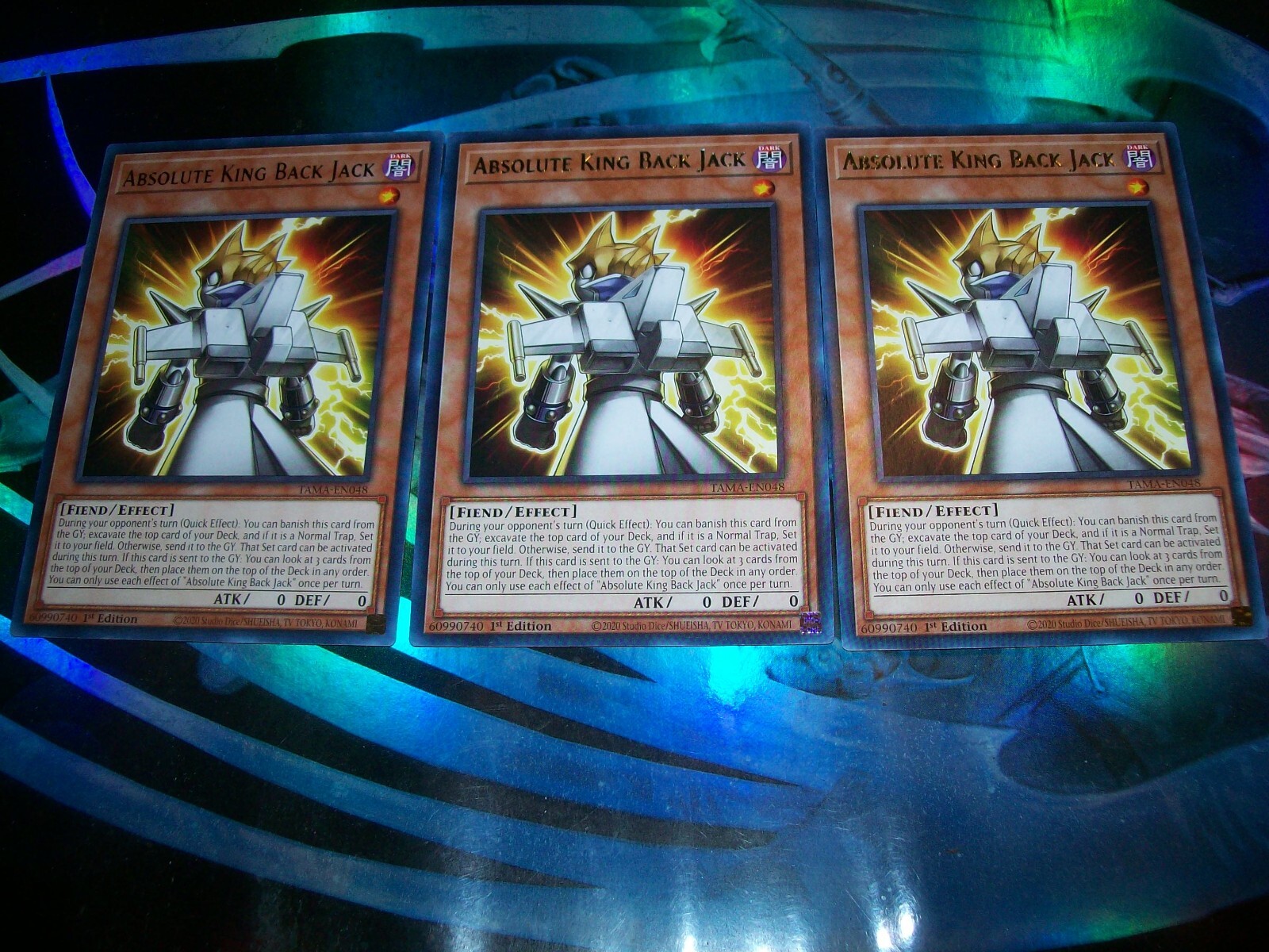 3x Absolute King Back Jack 1st Edition Rare TAMA-EN048 Yu-Gi-Oh! | eBay