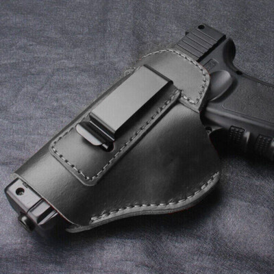 Tactical IWB Leather Pistol Holster Gun Pouch for Concealed Carry Left ...