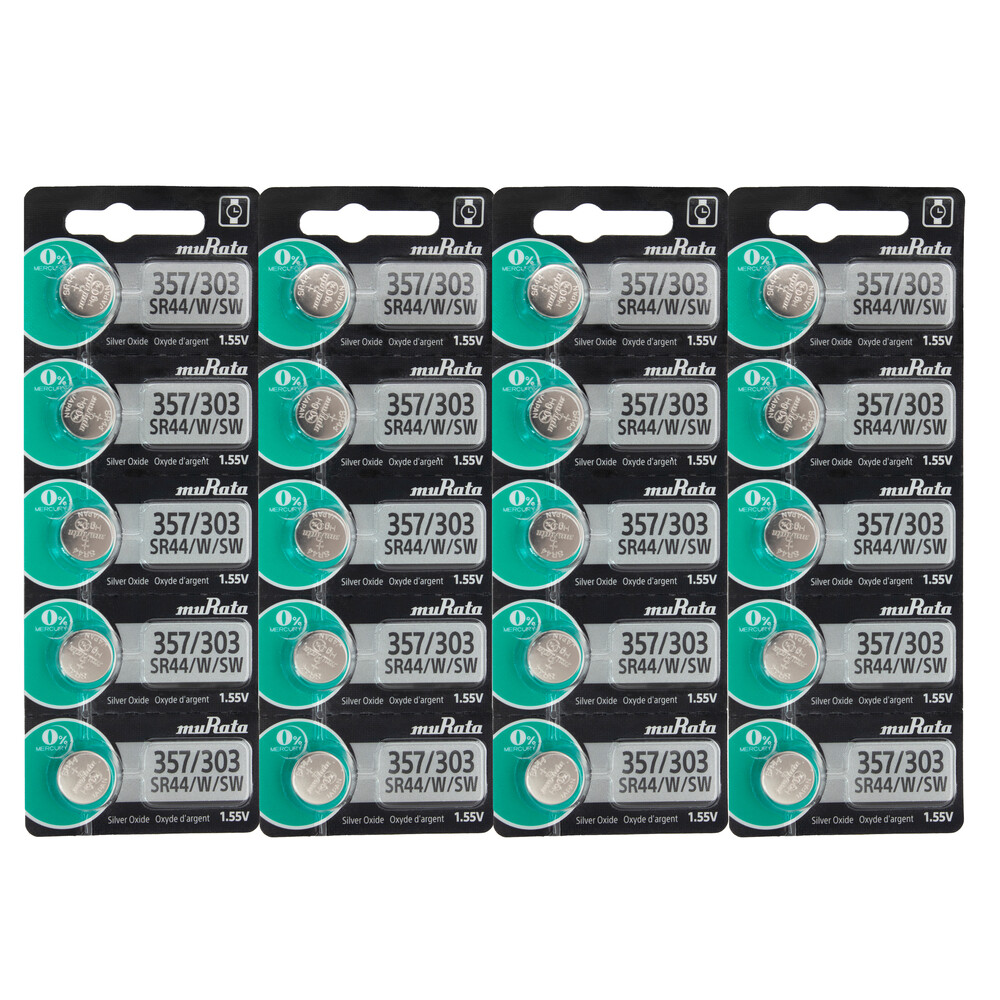 Murata 1.55V Button Cell Battery, 357 SR44SW x 20 - Replaces Sony | eBay