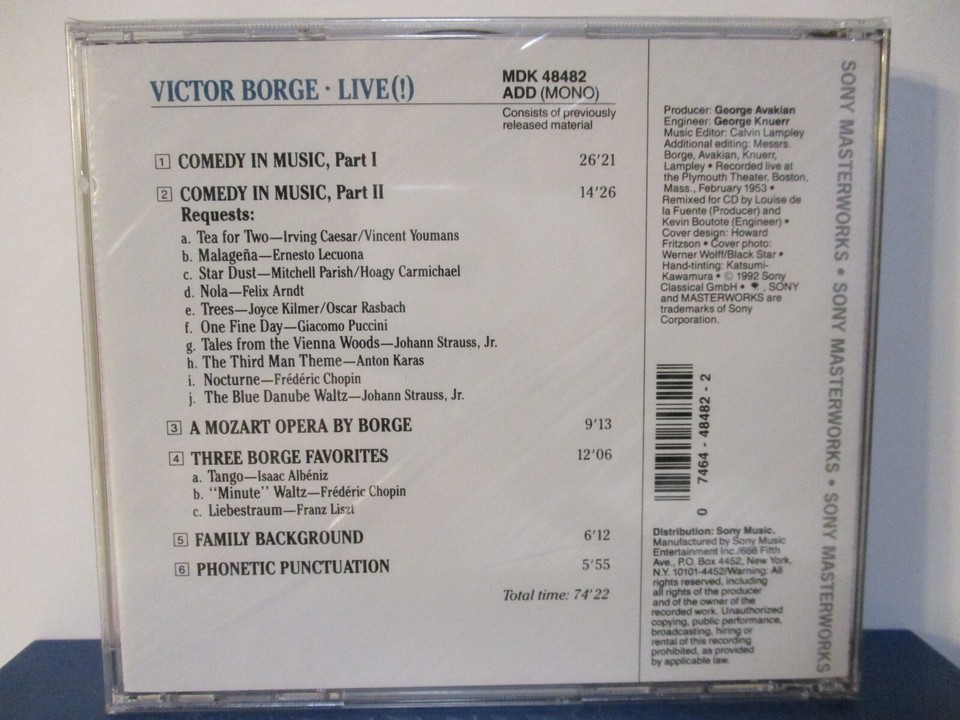 Victor Borge, Live(!) - CD - BRAND NEW SEALED - E23-2585 74644848229| eBay
