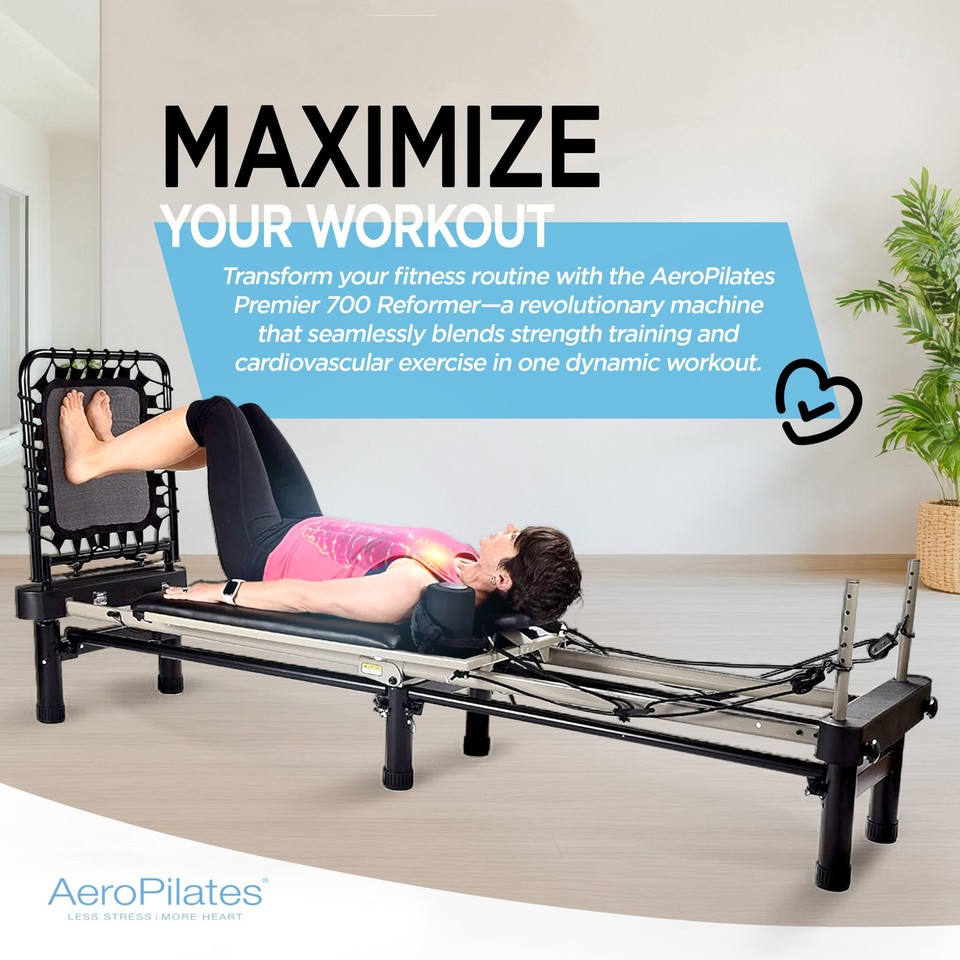 Stamina Aero Pilates Foldable Reformer Machine w/Cardio Rebounder (Open ...