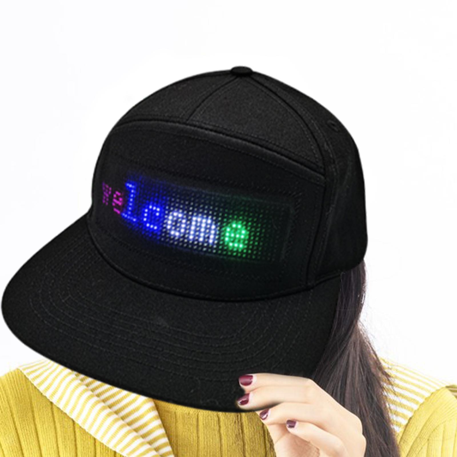 LED Baseball Cap DIY Adjustable Cool Hat for Sports Holiday Travel | eBay