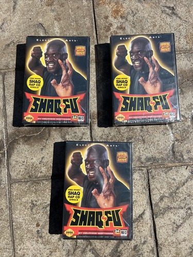 Lot Of 3 SEALED NEW Shaq-Fu Vintage Video Game (Sega Genesis, 1994 ...