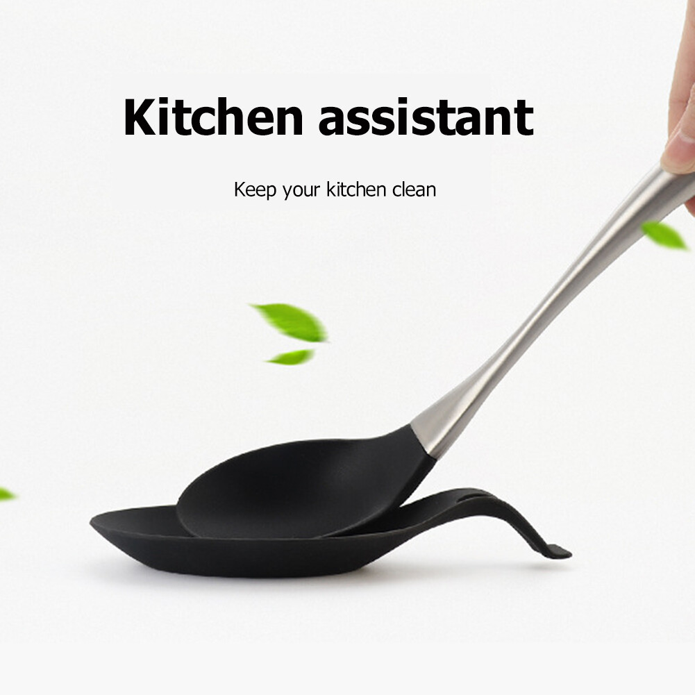Silicone Spoon Holder Heat Resistant Non-slip Kitchen Accessories ...