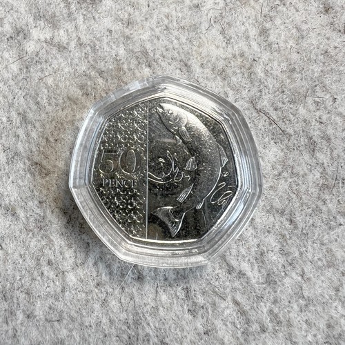 2023 Atlantic Salmon 50p New 2023 Coin Fifty Pence KING CHARLES FROM ...