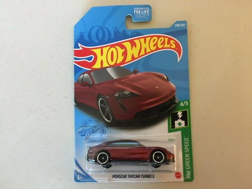 Porsche Taycan Turbo S #208 4/5 Green Speed 2021 Hot Wheels A66 - Card ...