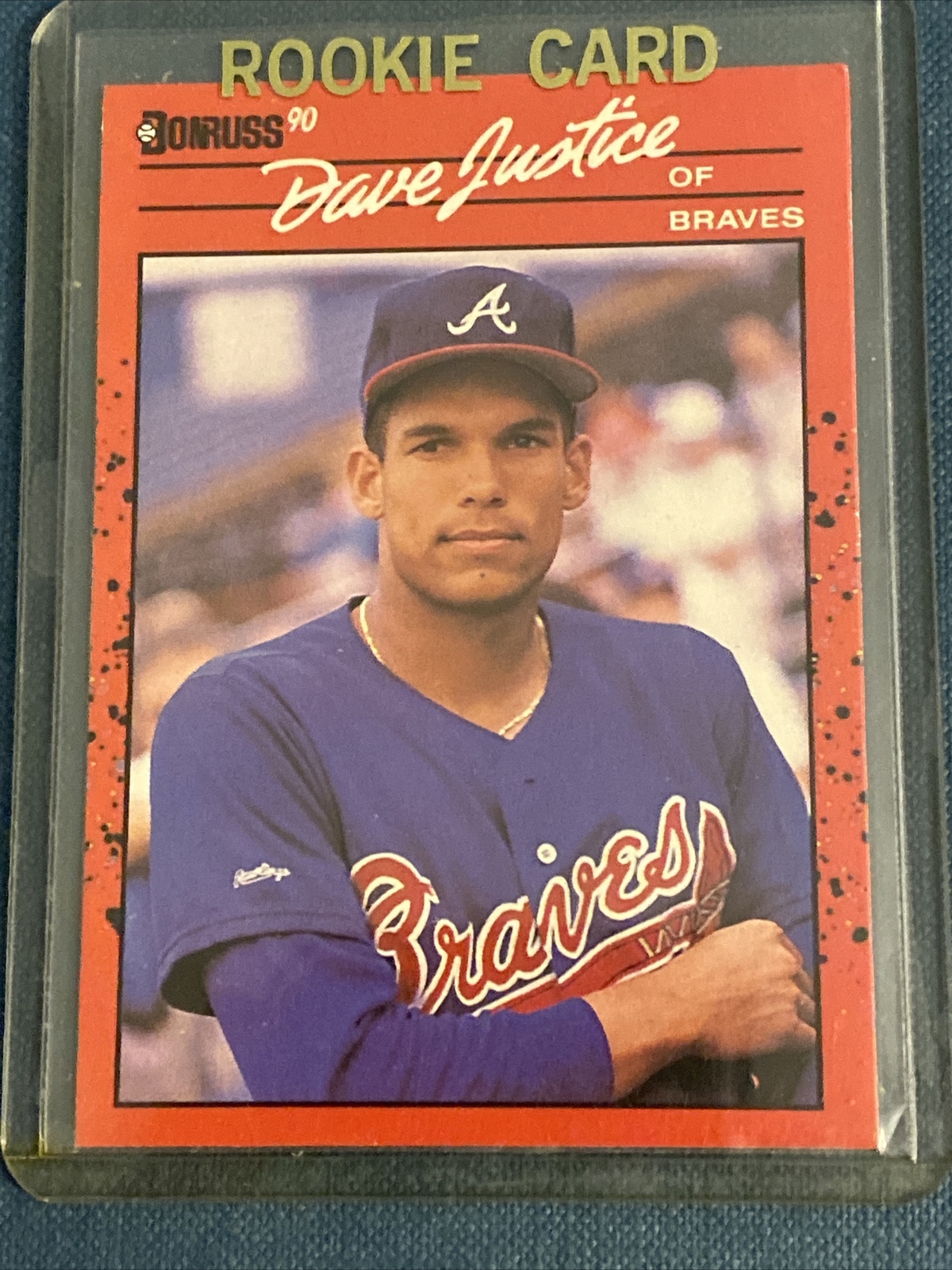 1990 Donruss #704 Dave Justice Atlanta Braves Rookie Card Missing ...