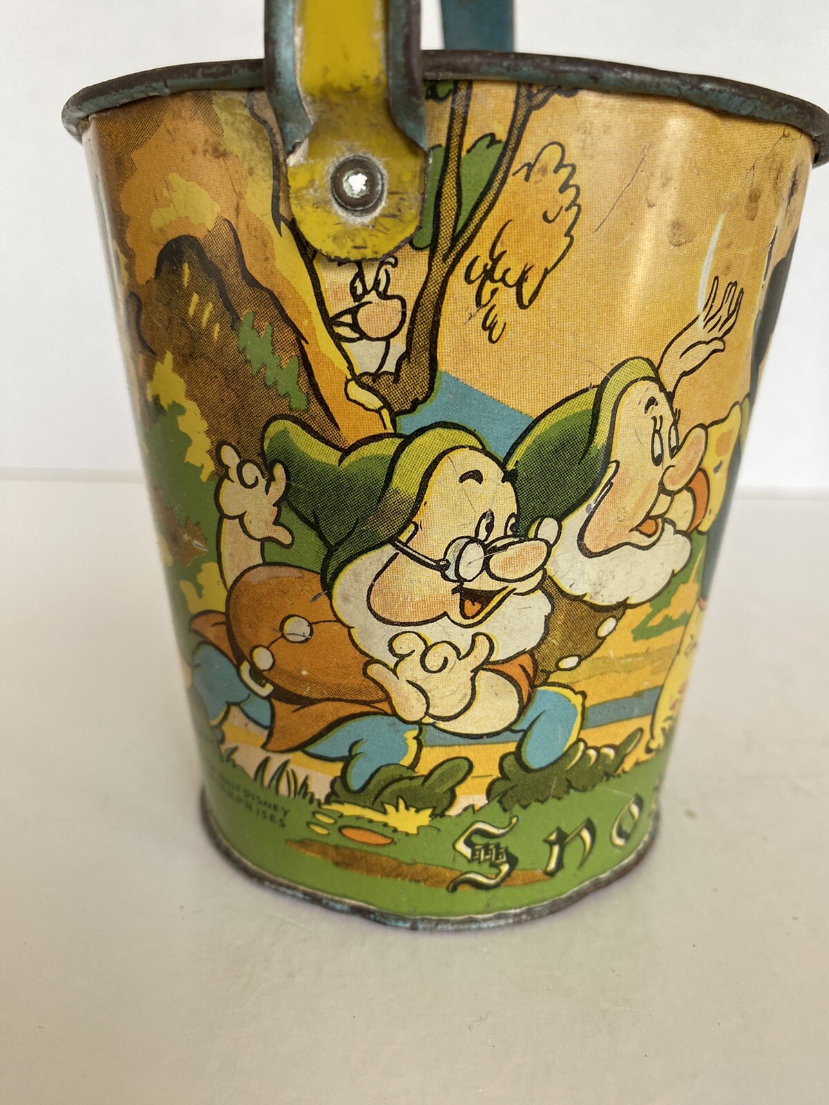Vintage Snow White Tin Sand Pail By Ohio Art, Walt Disney Ent. 1938 | eBay