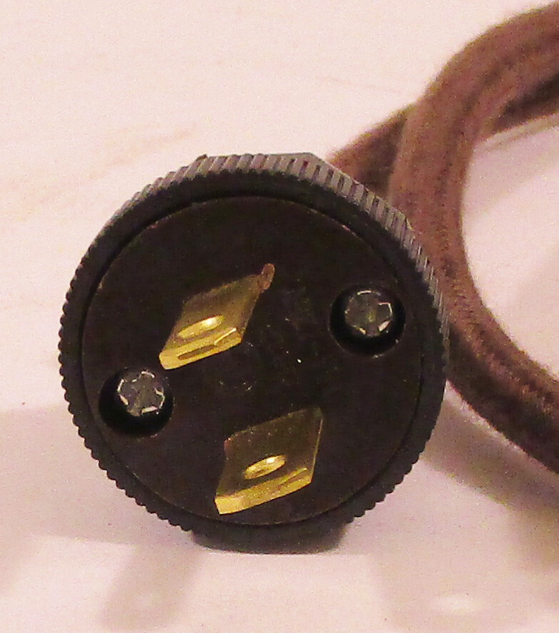 New Vintage Style Cloth Covered Electrical Cord w/ Repro Bakelite ...