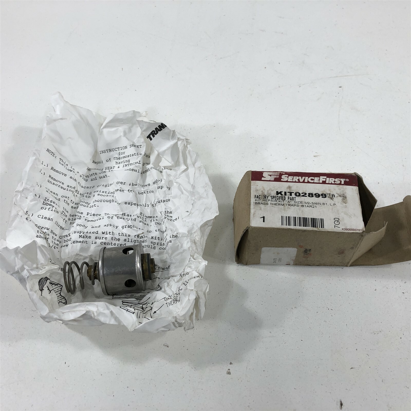 Trane Repair Kit KIT02899 Brass Therm Traps B1AR21 - Missing Cap | eBay