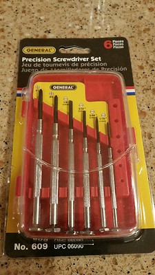 GENERAL TOOLS PRECISION 6PC SCREWDRIVER SET MODEL 609 BRAND NEW | eBay
