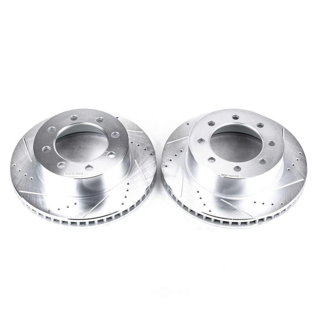 Disc Brake Rotor Set-Front Drilled, Slotted and Zinc Plated Brake Rotor ...