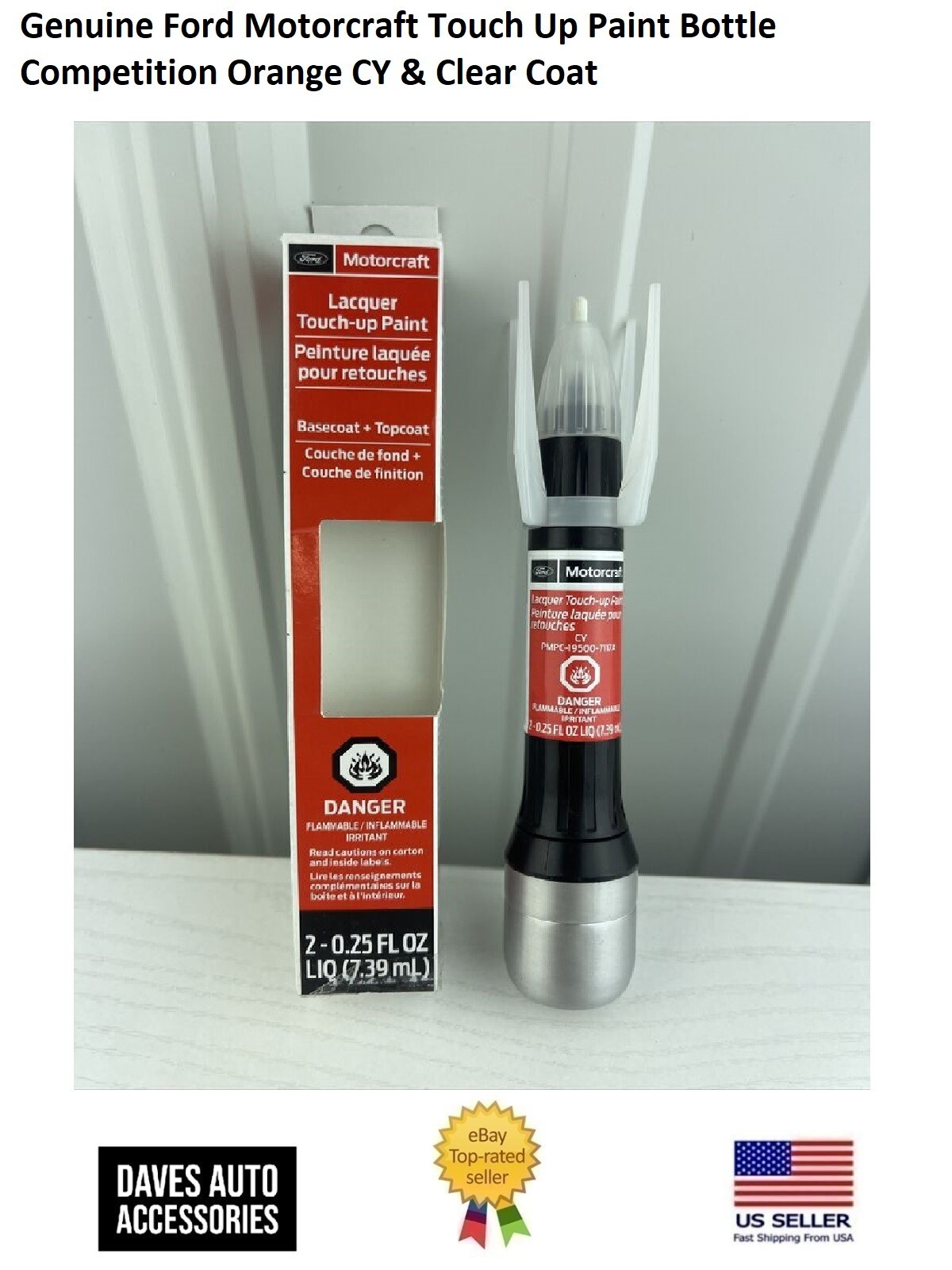 Genuine Ford Motorcraft Touch Up Paint Bottle Competition Orange CY ...